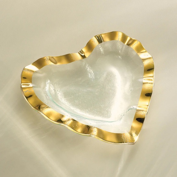 Annieglass | Accents | Annieglass Ruffle Heart Bowl | Poshmark